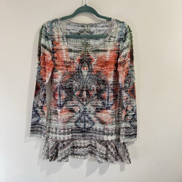Cristina V | Tops | Vintage Y2k 9s Cristina V Tunic Shirt S Studded ...